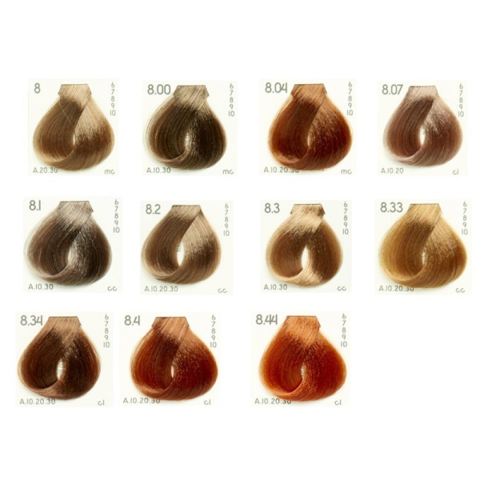 Carta actualizada de tintes elite Classic | Carta colores Hairconcept